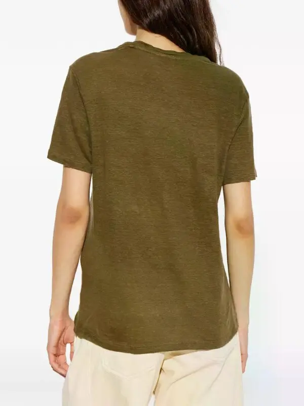 MARANT ETOILE Logo-print Linen T-shirt