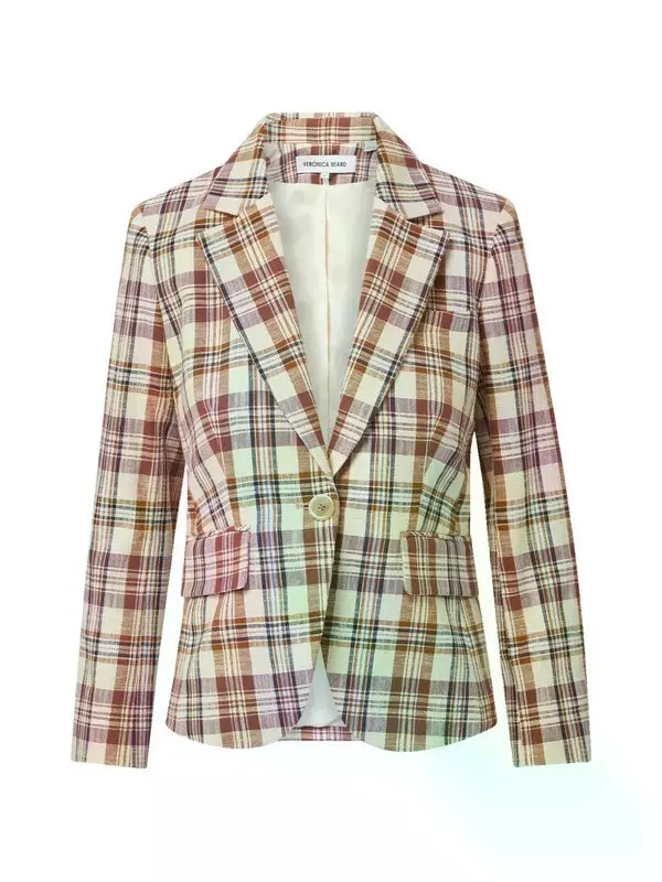 Veronica Beard Plaid Dickey Blazer