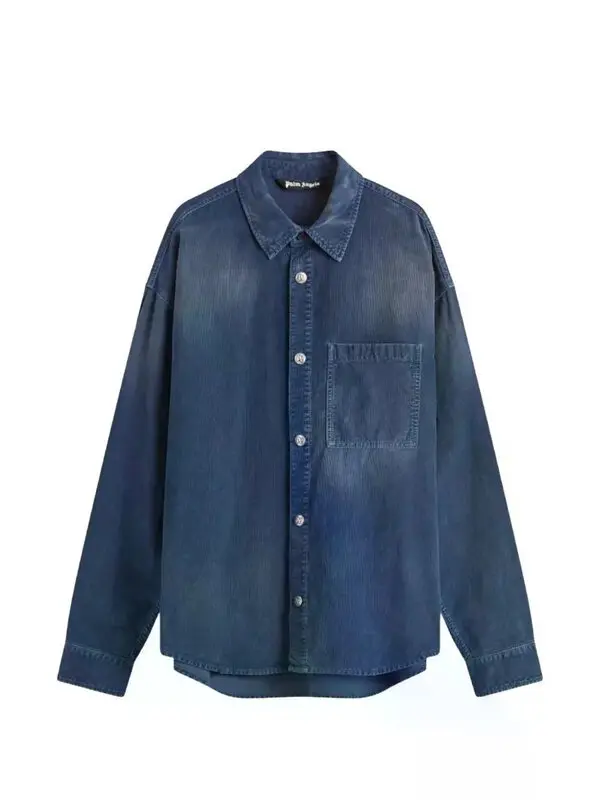 Palm Angels Ribbed-velour Shirt