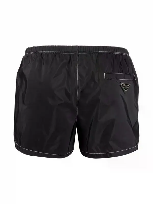Prada Contrast Stitching Swim Shorts