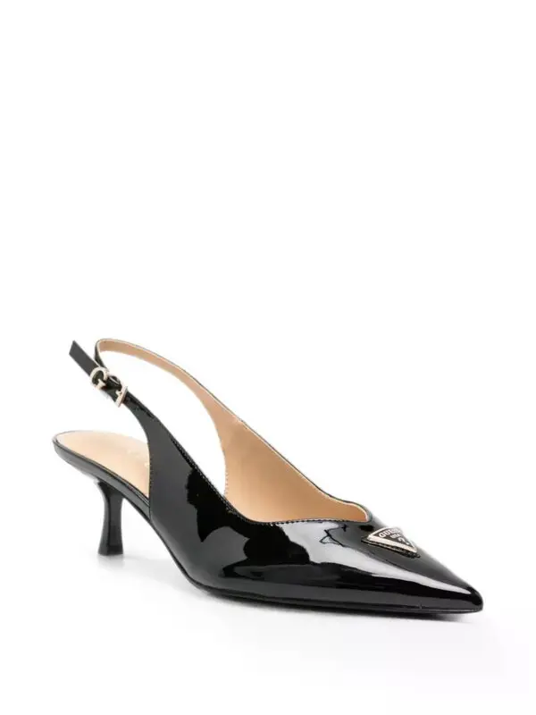 Guess Logo Plaque Slingback Pumps