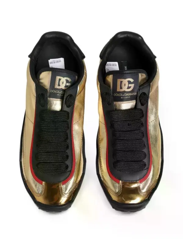 Dolce & Gabbana Metallic Finish Lace-up Sneakers