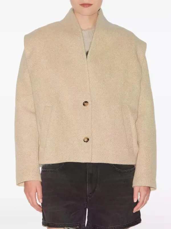 MARANT ETOILE Drogo Button Jacket - Neutrals