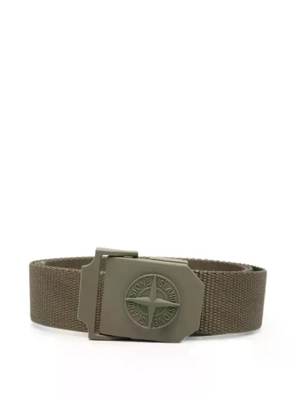 Stone Island Logo Plaque Belt - Green