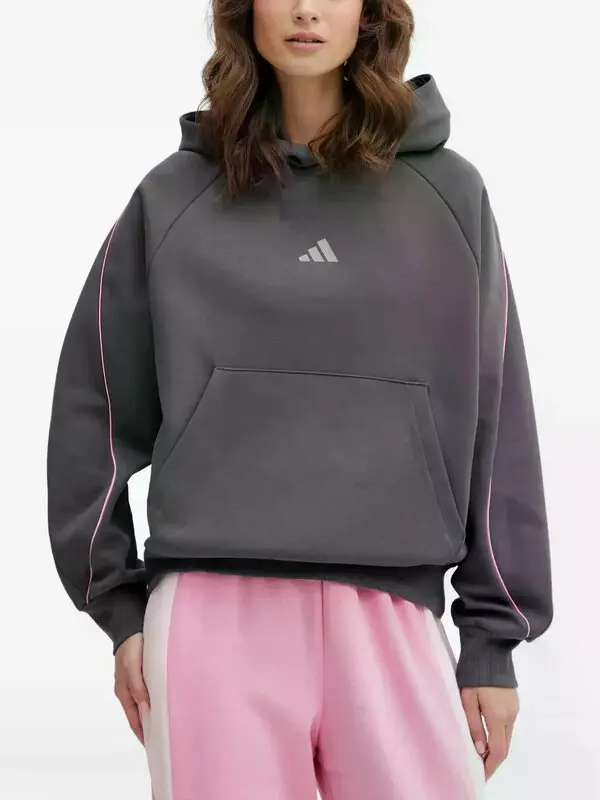 Adidas Logo-print Hoodie With Contrast Piping