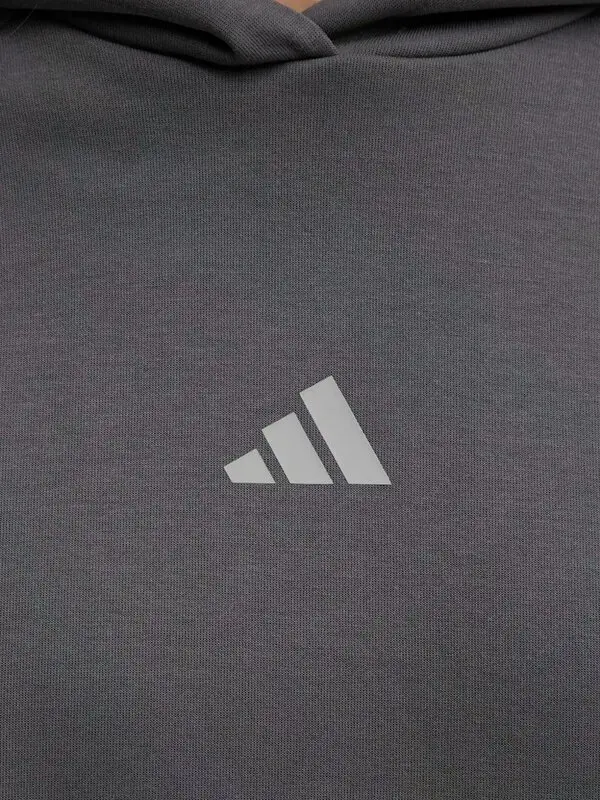 Adidas Logo-print Hoodie With Contrast Piping