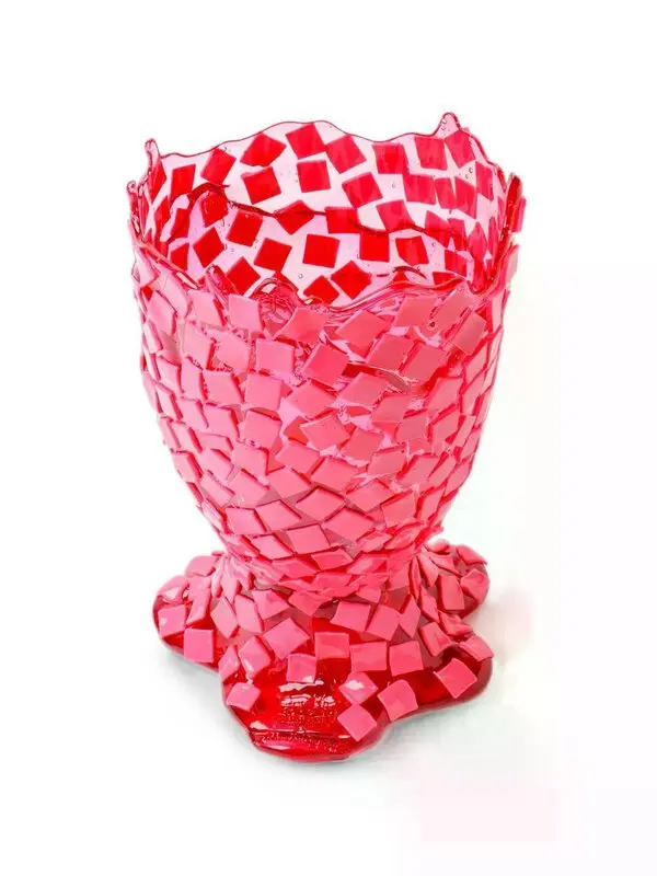 GAETANO PESCE Rock Mosaic Irregular-edge Vase X Browns Exclusive - Pink