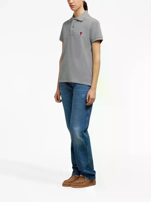 AMI Paris Embroidered Logo Polo Shirt
