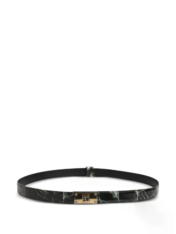 Dolce & Gabbana Marble Print Dg Logo Belt