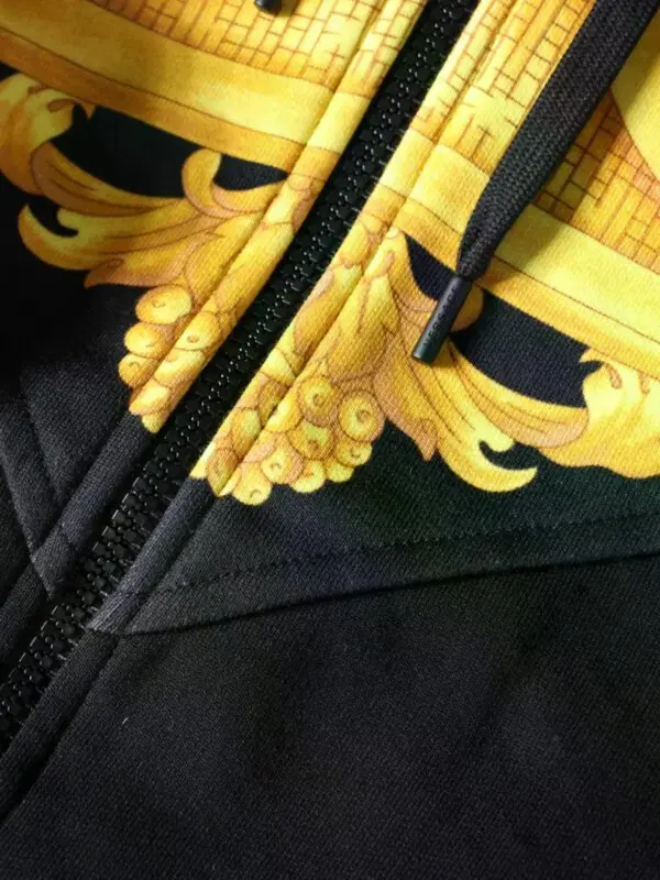 Versace Barocco Print Zip-up Hoodie
