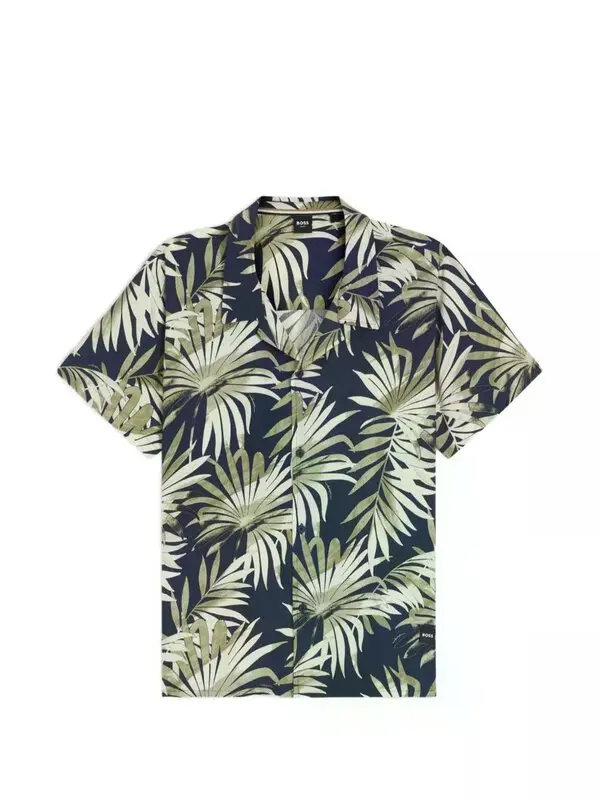 BOSS Palm-leaf-print Shirt