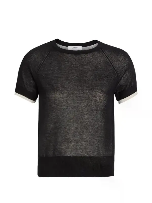 Vince Raglan Sleeve Semi-sheer Top