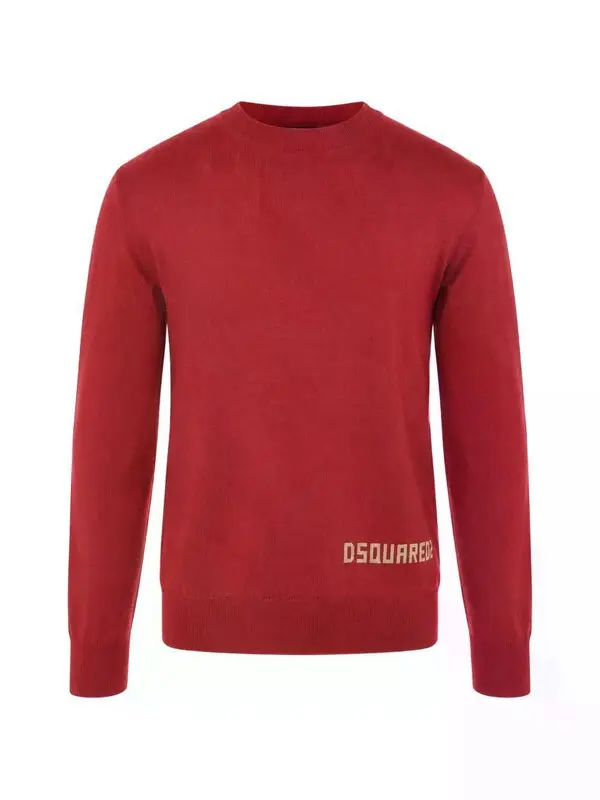 Dsquared2 Flocked-logo Crew-neck Sweater