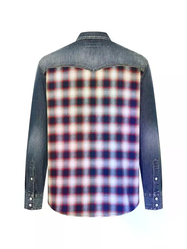 Dsquared2 Strass-embellished Panelled Shirt
