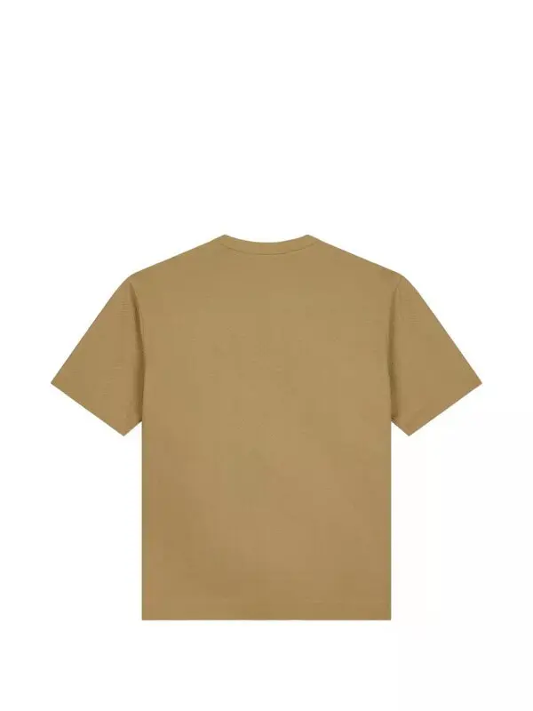 Emporio Armani Herringbone-pattern Embroidered-logo T-shirt