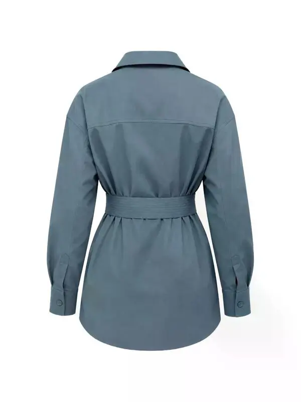 SUPER BLOND Belted Gabardine Shirt