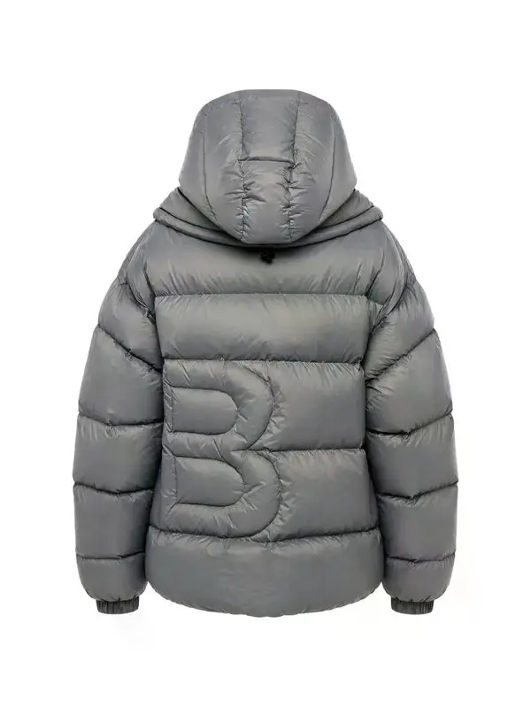 Bacon Double B Hooded Puffer Jacket - Grey