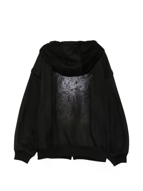 SONGZIO Graphic Embroidered Zip-up Hoodie