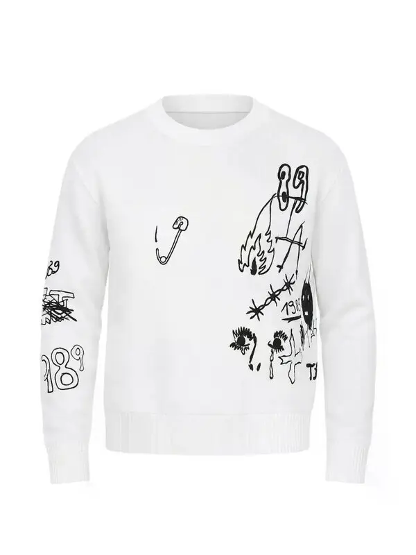1989 STUDIO Embroidered Cropped Sweater