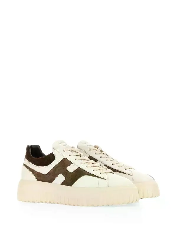 Hogan H-stripes Leather Sneakers - Neutrals