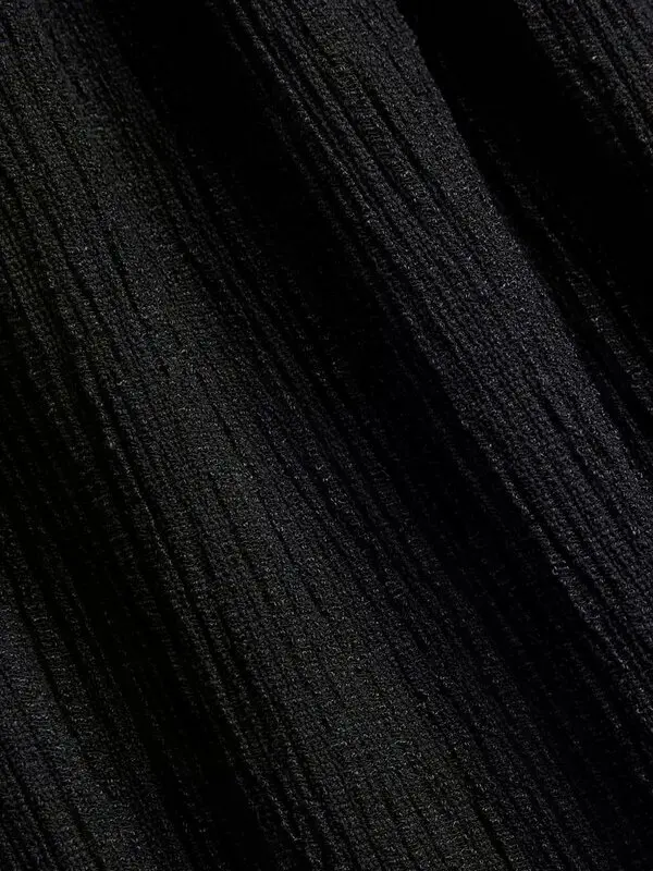 Vince Crinkled-finish Midi Skirt - Black