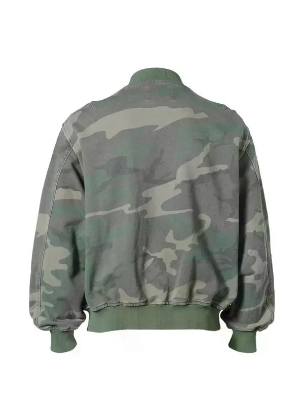 F.M.C.D. Camouflage Print Zip-up Bomber Jacket