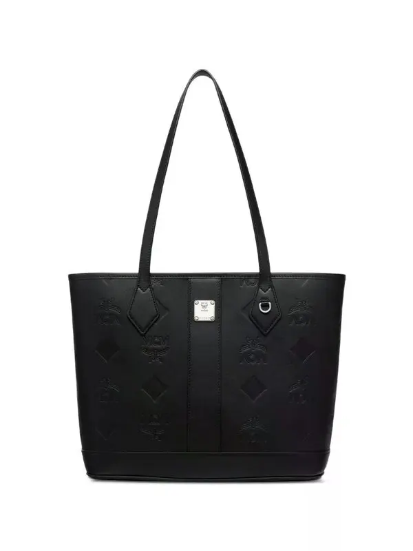 Mcm Liz Embossed Leather Tote Bag - Black
