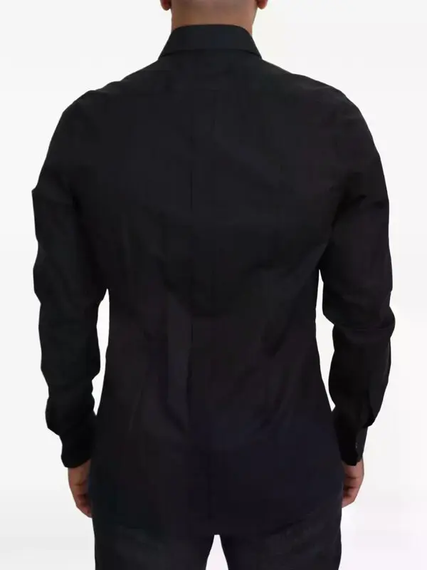 Dolce & Gabbana Rose-embroidered Slim-fit Shirt