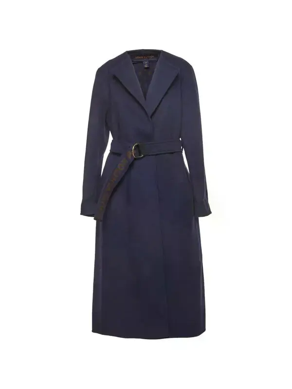 LOUIS VUITTON Monogram Belted Wrap Coat