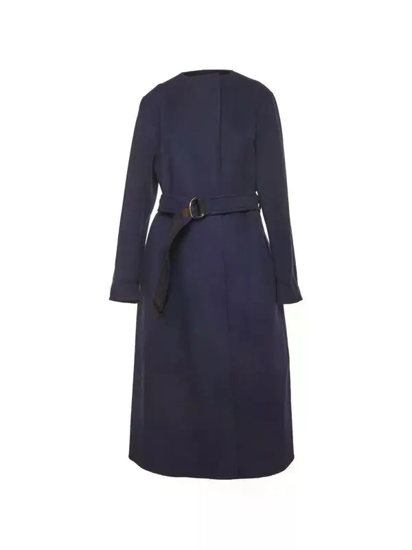 LOUIS VUITTON Monogram Belted Wrap Coat
