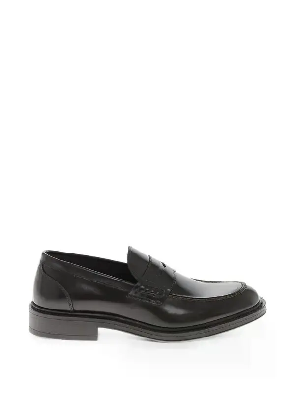 AMEDEO TESTONI Polished Leather Penny Loafers