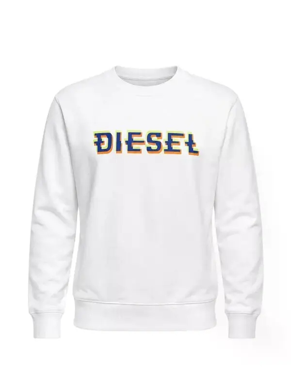 DIESEL® Logo-print Brushed Sweatshirt