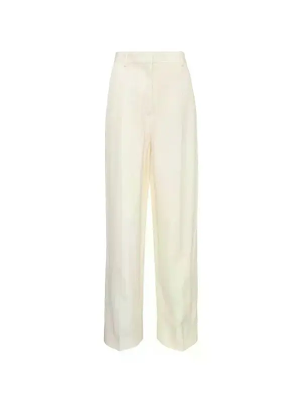 JIL SANDER Pressed-crease Silk Trousers