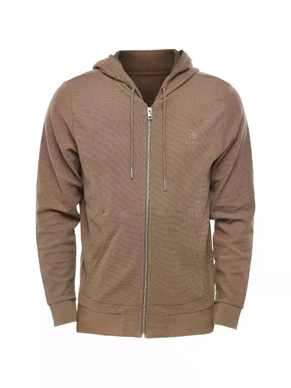 DIESEL® Waffle-knit Zip-up Hoodie