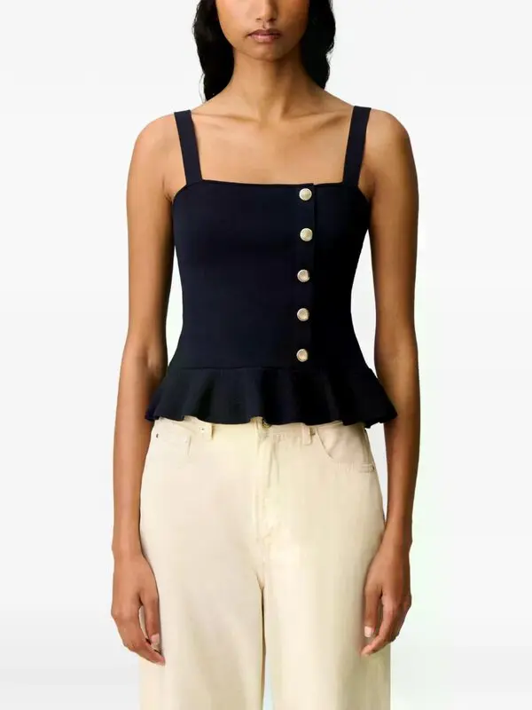Claudie Pierlot Ruffled Knit Top