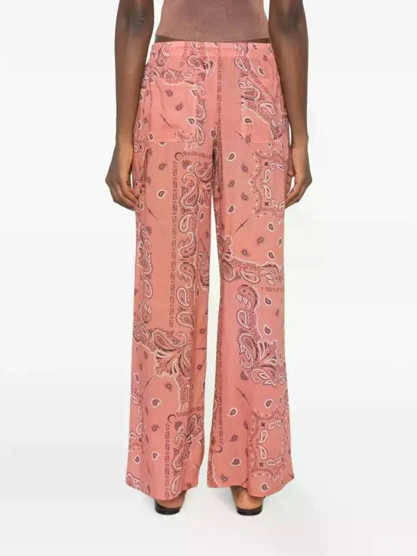 VENUJA Paisley Print Wide Leg Trousers