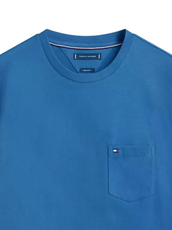 Tommy Hilfiger Patch-pocket Cotton T-shirt - Blue