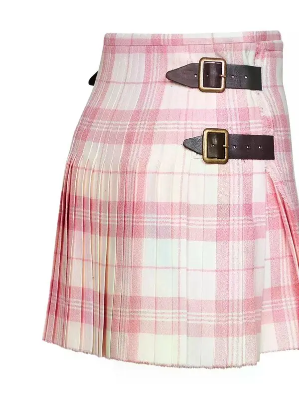 VIVIENNE WESTWOOD Checked Pleated Mini Skirt