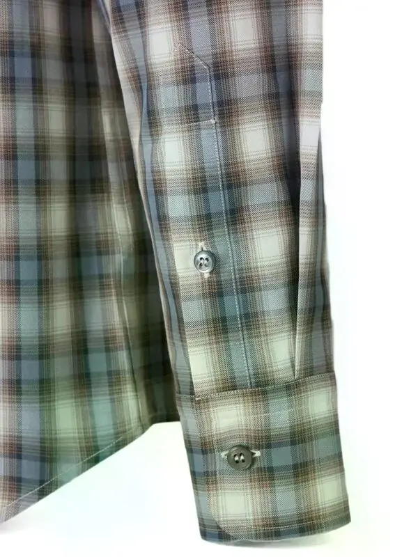 Brioni Check-print Button-down Shirt