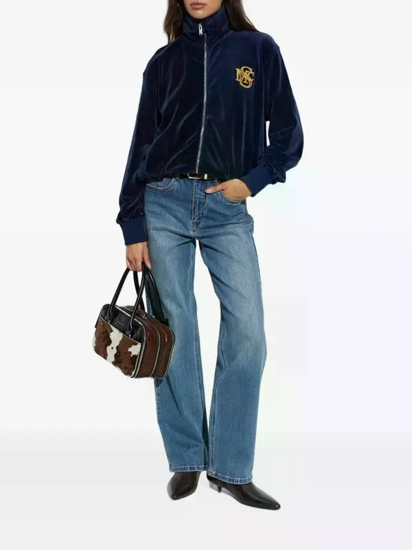 Stella McCartney Logo Embroidered Zip-up Sweatshirt