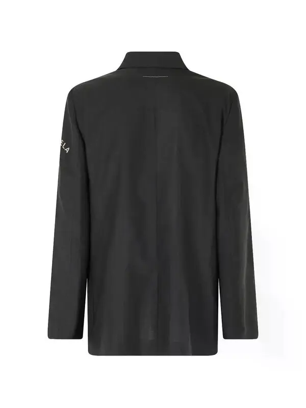 MAISON MARGIELA Single-breasted Logo Print Jacket