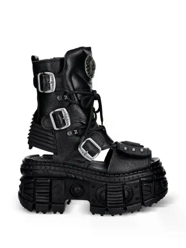 NEW ROCK Buckle-fastening Platform Sandals