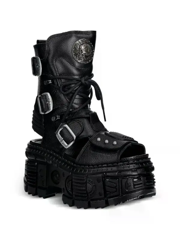 NEW ROCK Buckle-fastening Platform Sandals