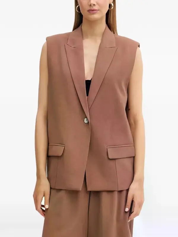 VICOLO Single-breasted Waistcoat With Notched Lapels