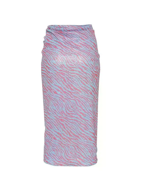 Oseree Animalier-print Lurex Pareo