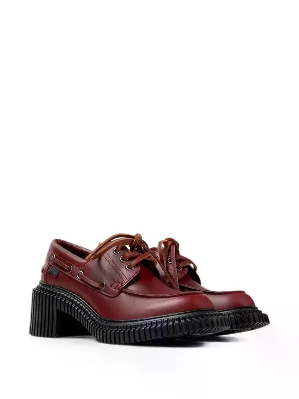 Camper Pix Leather Loafers With Block Heel