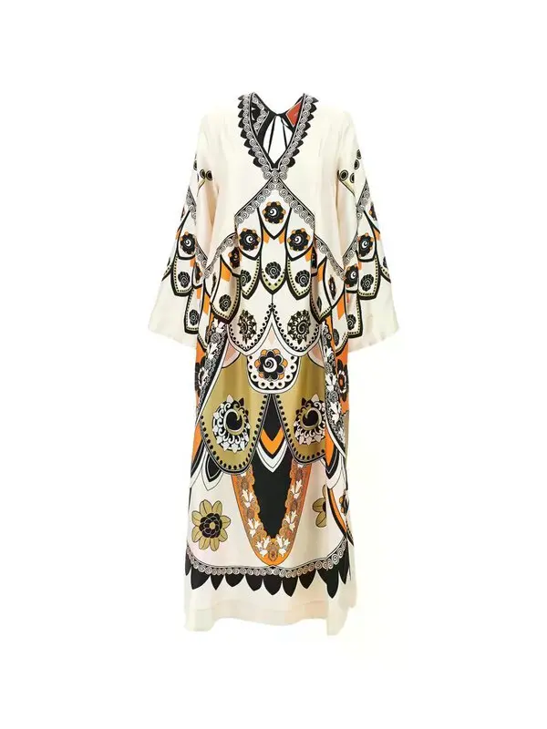 La DoubleJ Graphic Print Maxi Dress