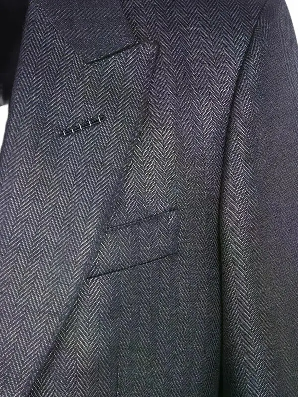 TOM FORD Herringbone-pattern Wool Blazer
