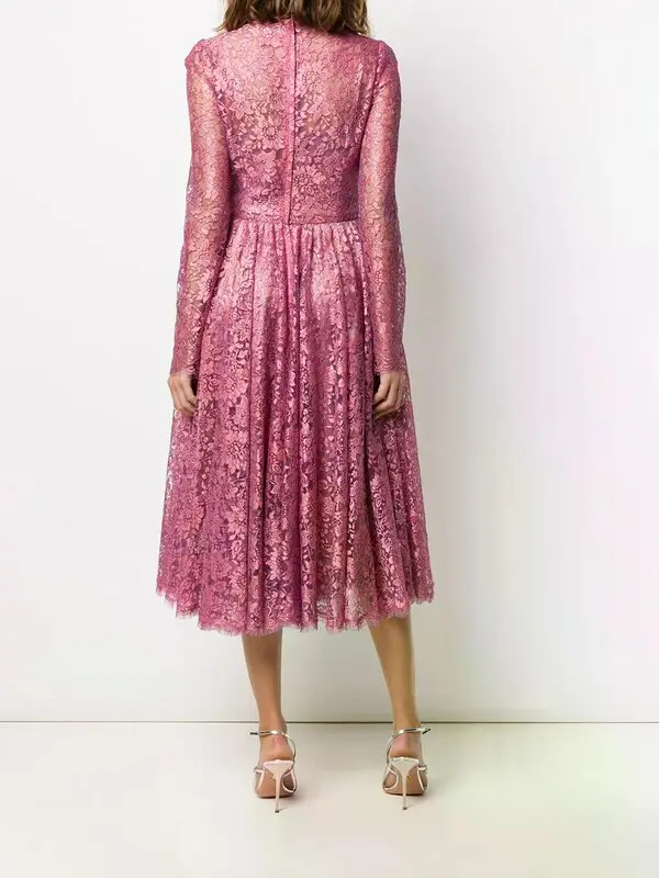 Dolce & Gabbana Floral Lace Midi Dress