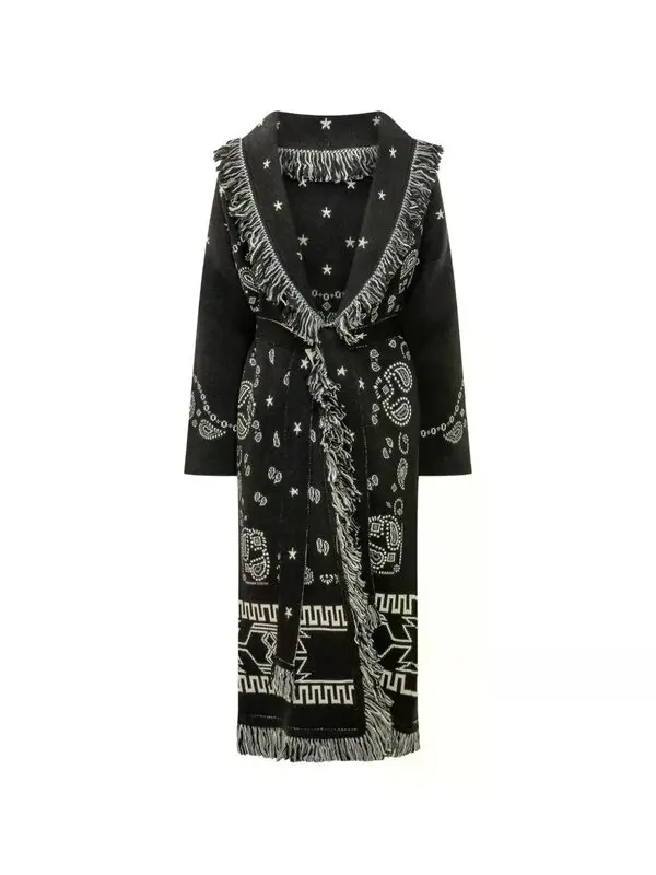 Alanui Jacquard Fringed Bandana Coat